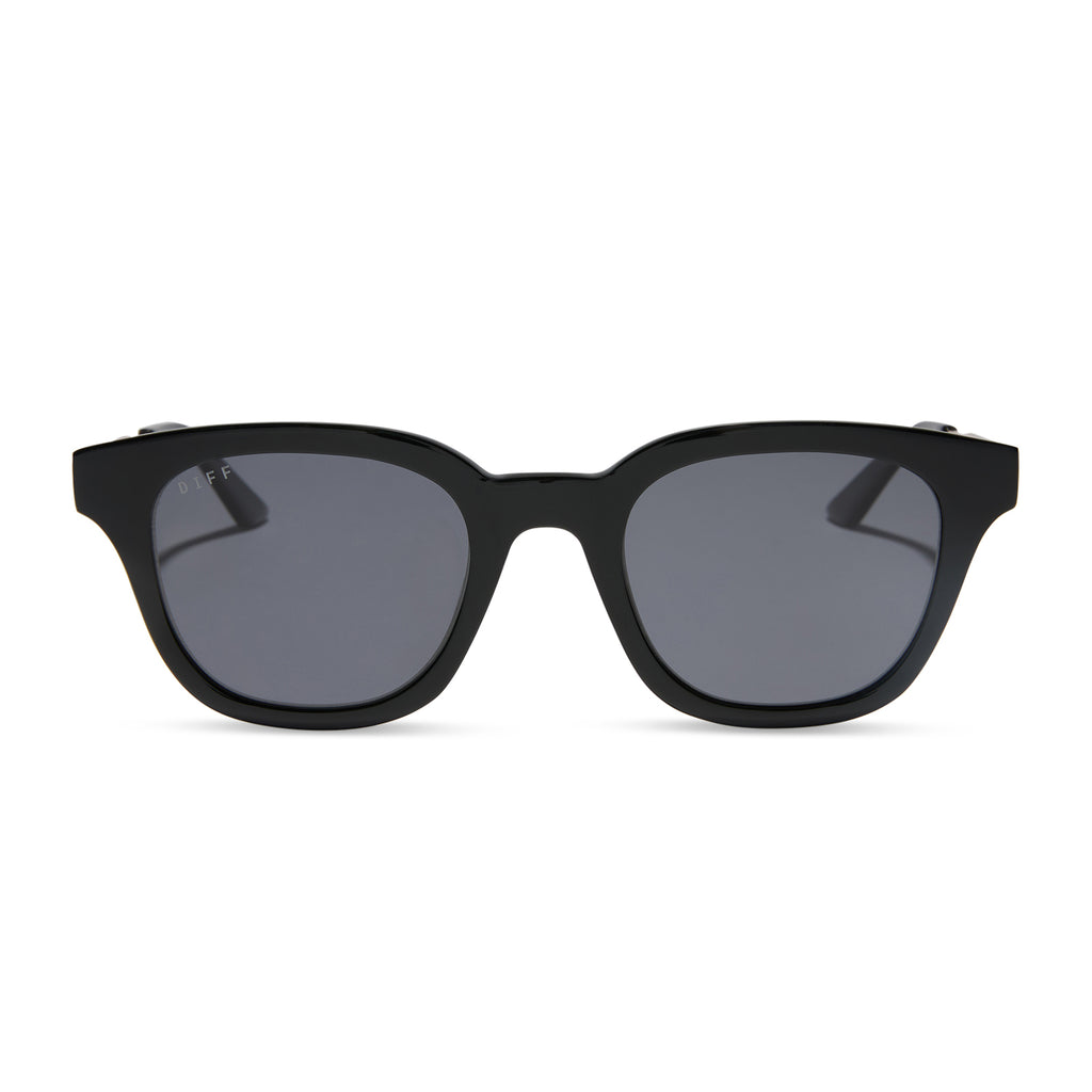 Bridget Round Sunglasses | Black & Grey | DIFF Eyewear