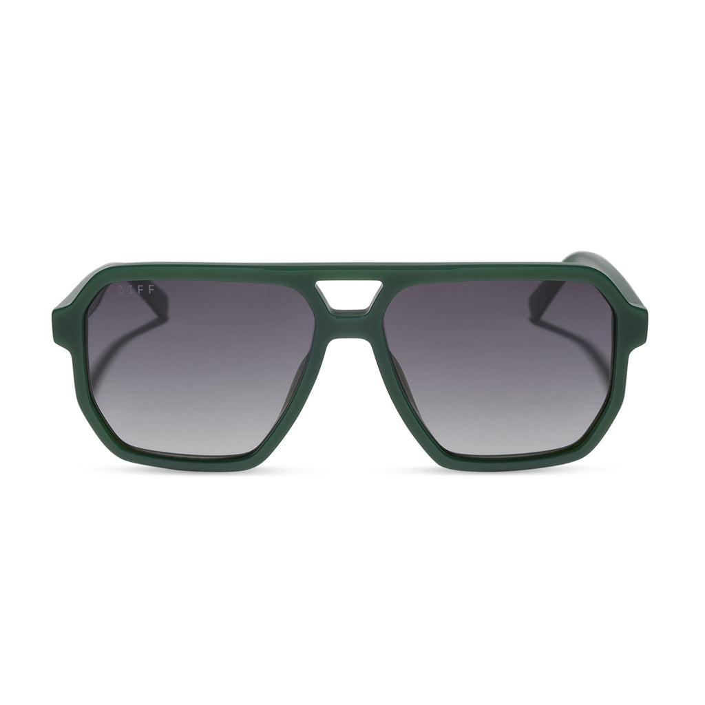 Cameron Navigator Sunglasses | Green & Grey Gradient | DIFF Eyewear