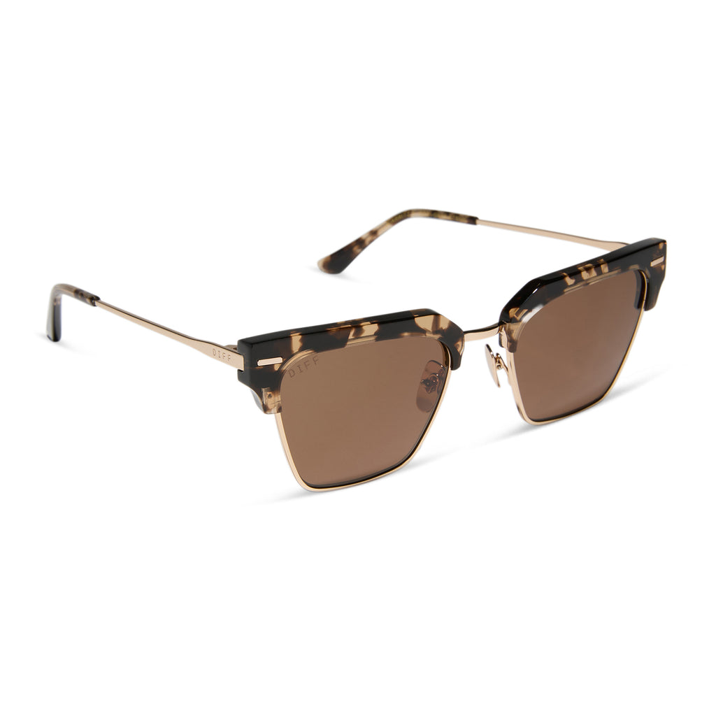 Capri Rectangle Sunglasses | Espresso Tort & Brown | DIFF Eyewear