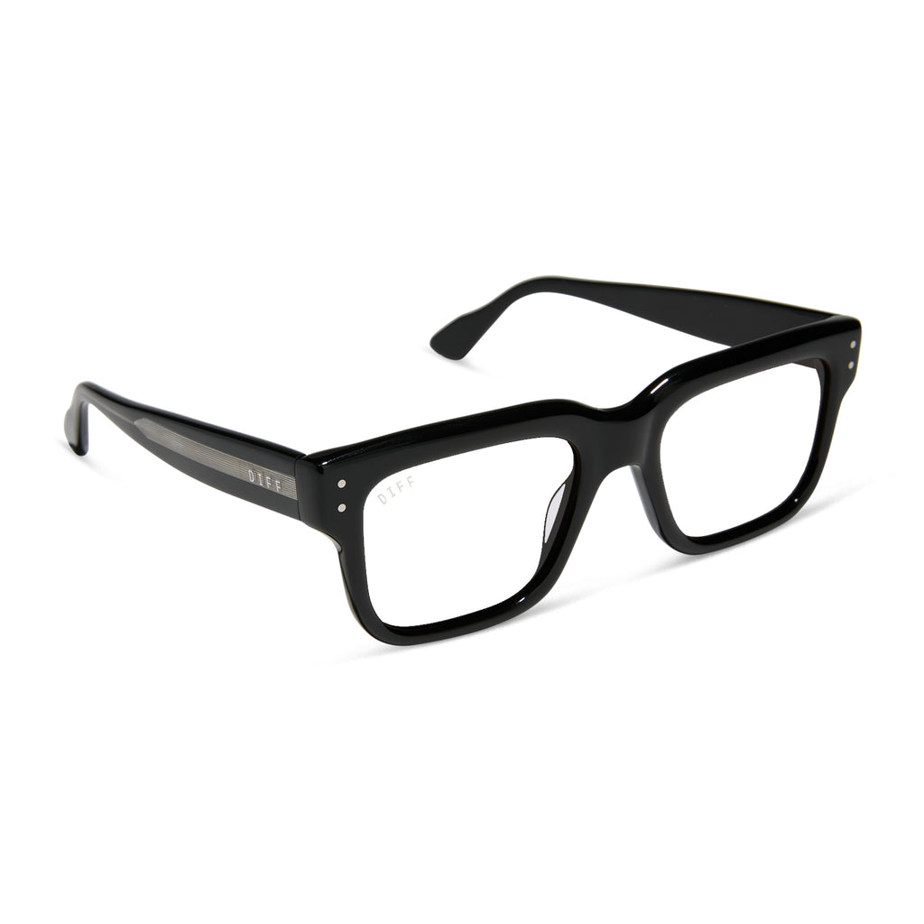 Cash Rectangle Glasses | Black | DIFF Eyewear