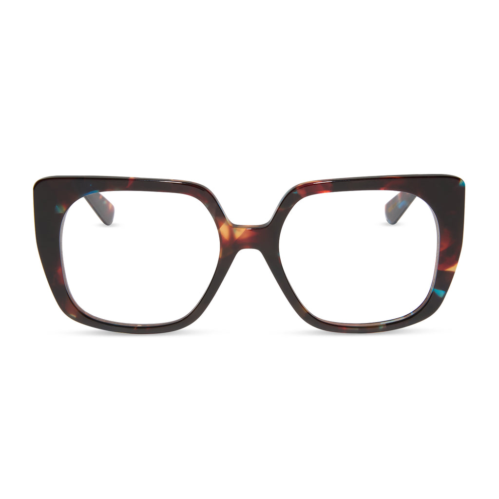Cecilia Square Glasses | Confetti Tortoise | DIFF Eyewear