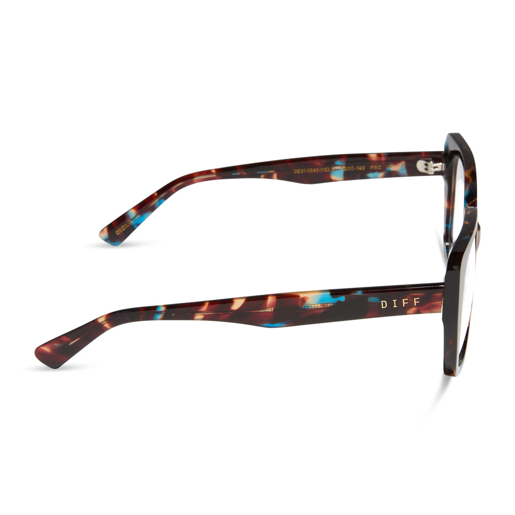 Cecilia Square Glasses | Confetti Tortoise | DIFF Eyewear