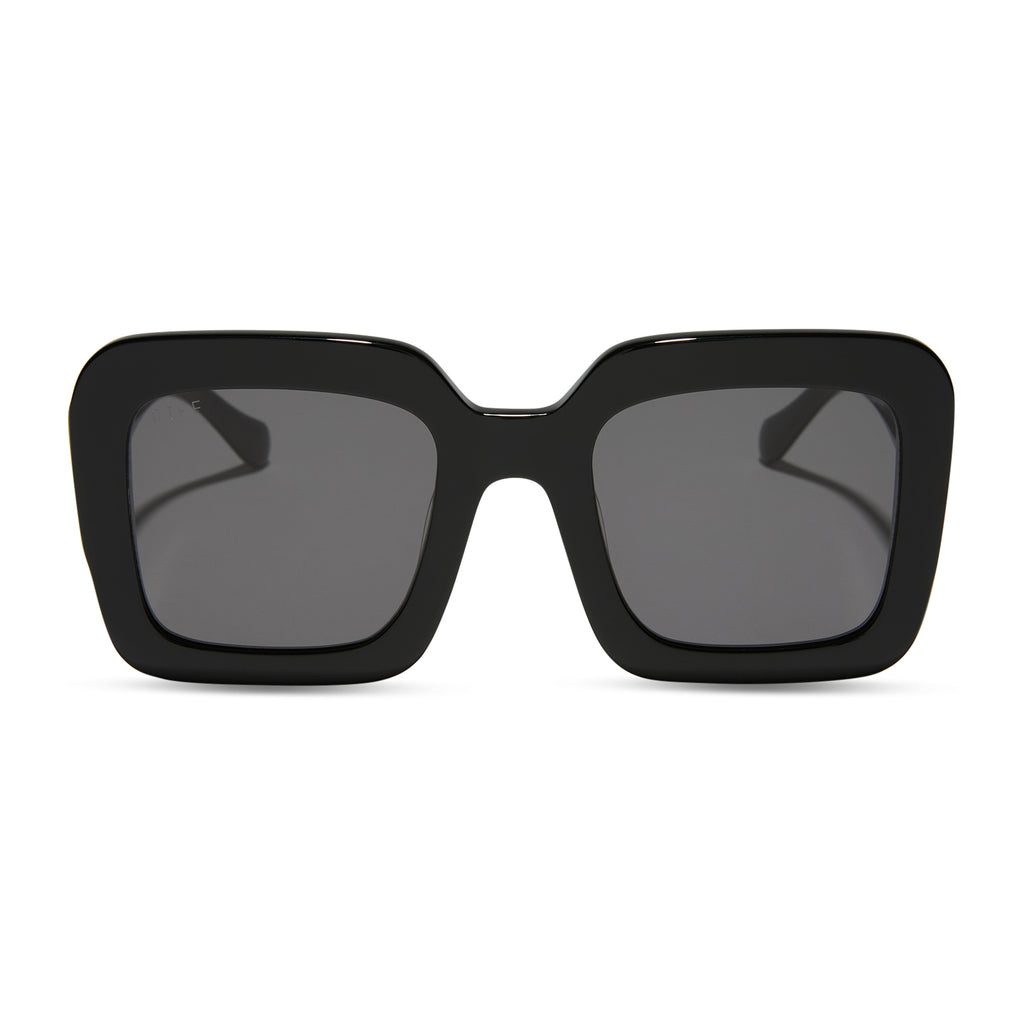 Charise Square Sunglasses | Black & Grey | DIFF Eyewear