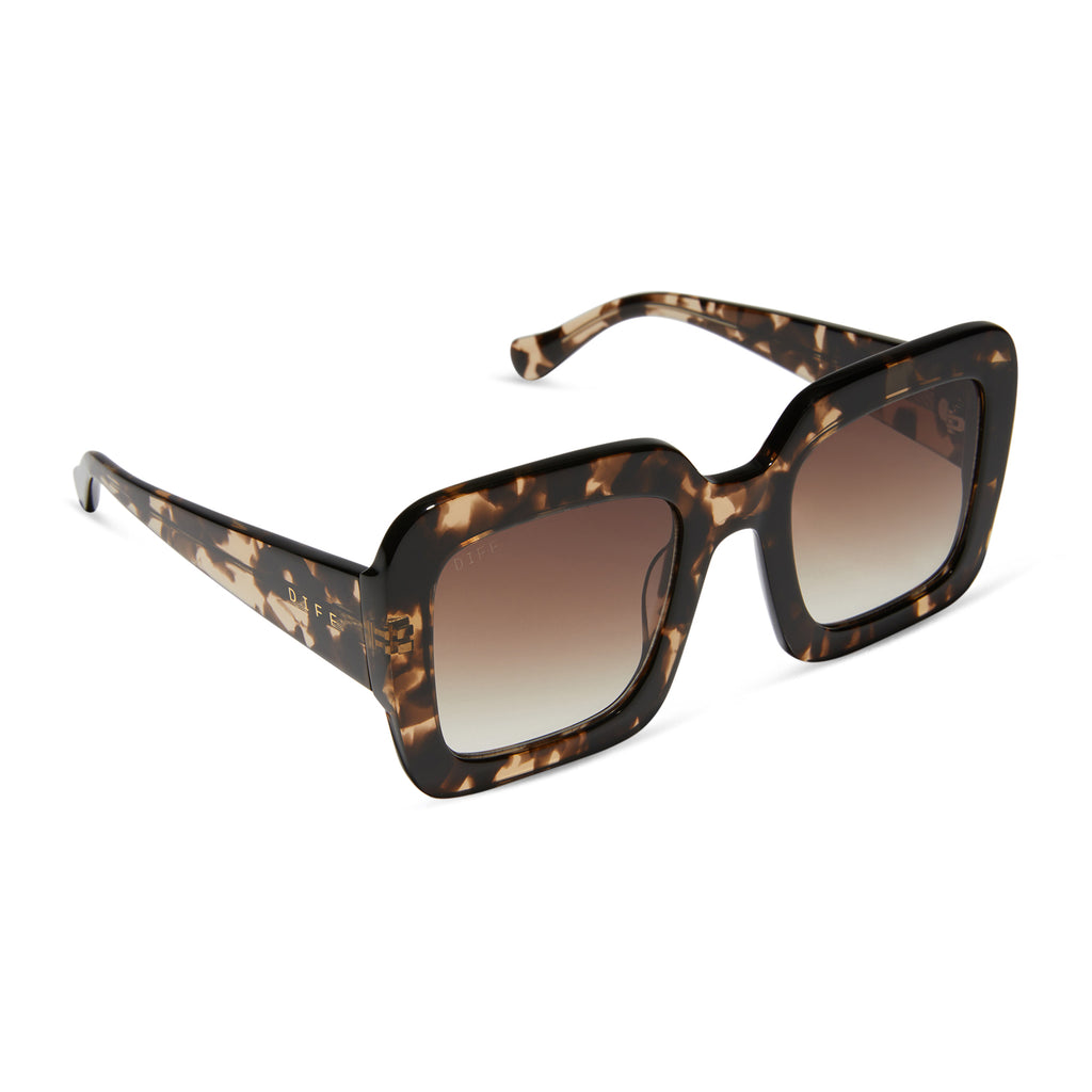 Charise Square Sunglasses Espresso Tort And Brown Gradient Diff Eyewear