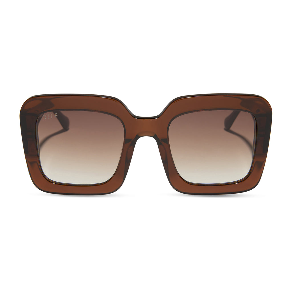 Charise Square Sunglasses Whiskey And Brown Gradient Diff Eyewear