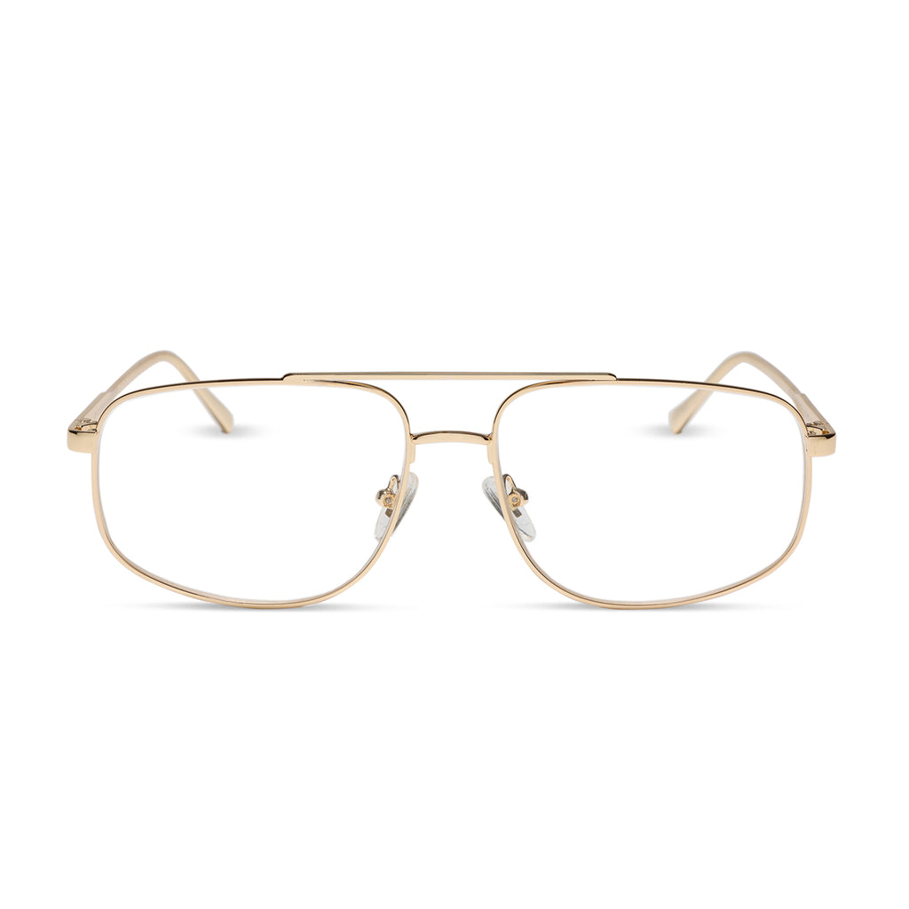 Charley Navigator Glasses | Gold & Blue Light | DIFF Eyewear