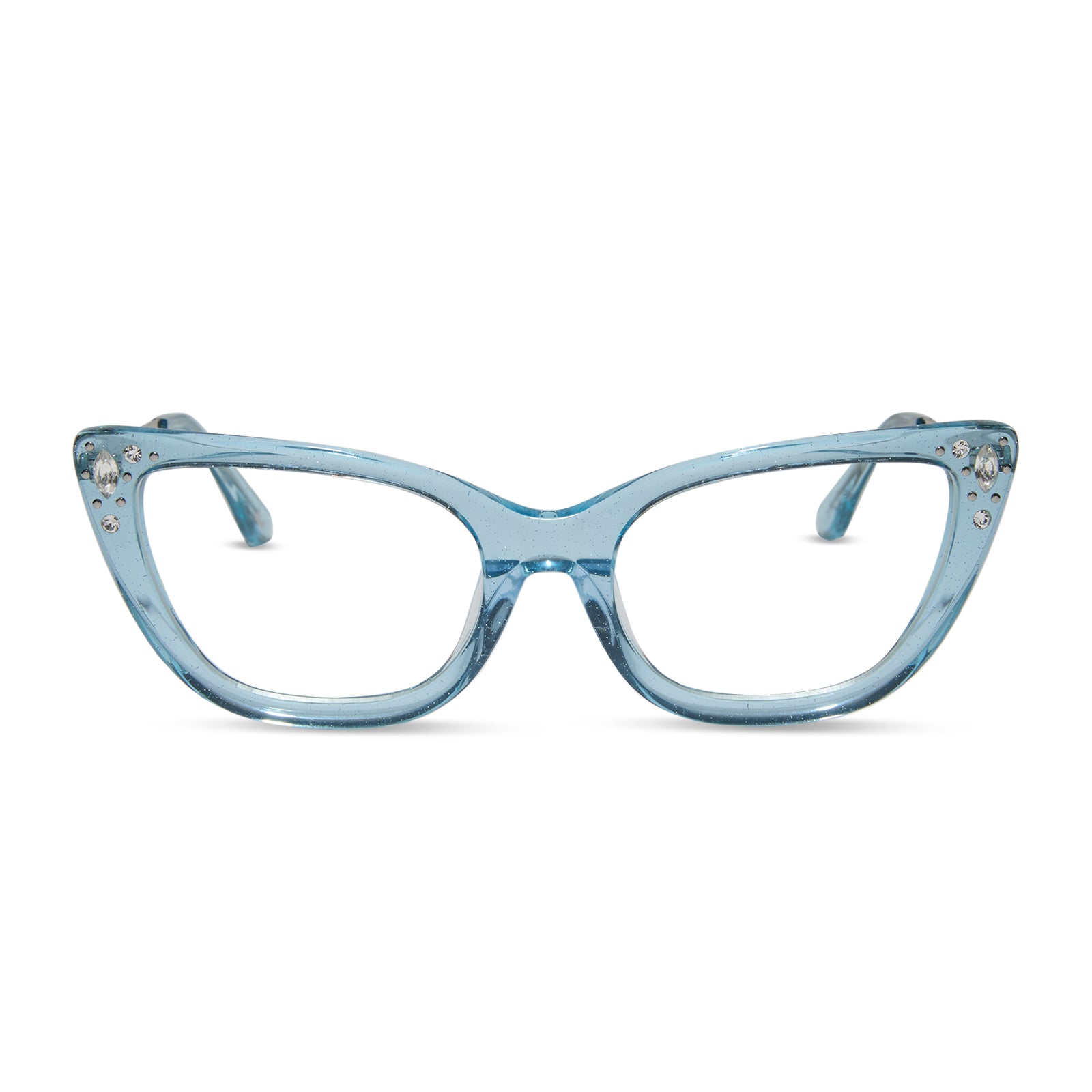 Cinderella Prescription Glasses | Blue Crystal Glitter | DIFF Eyewear