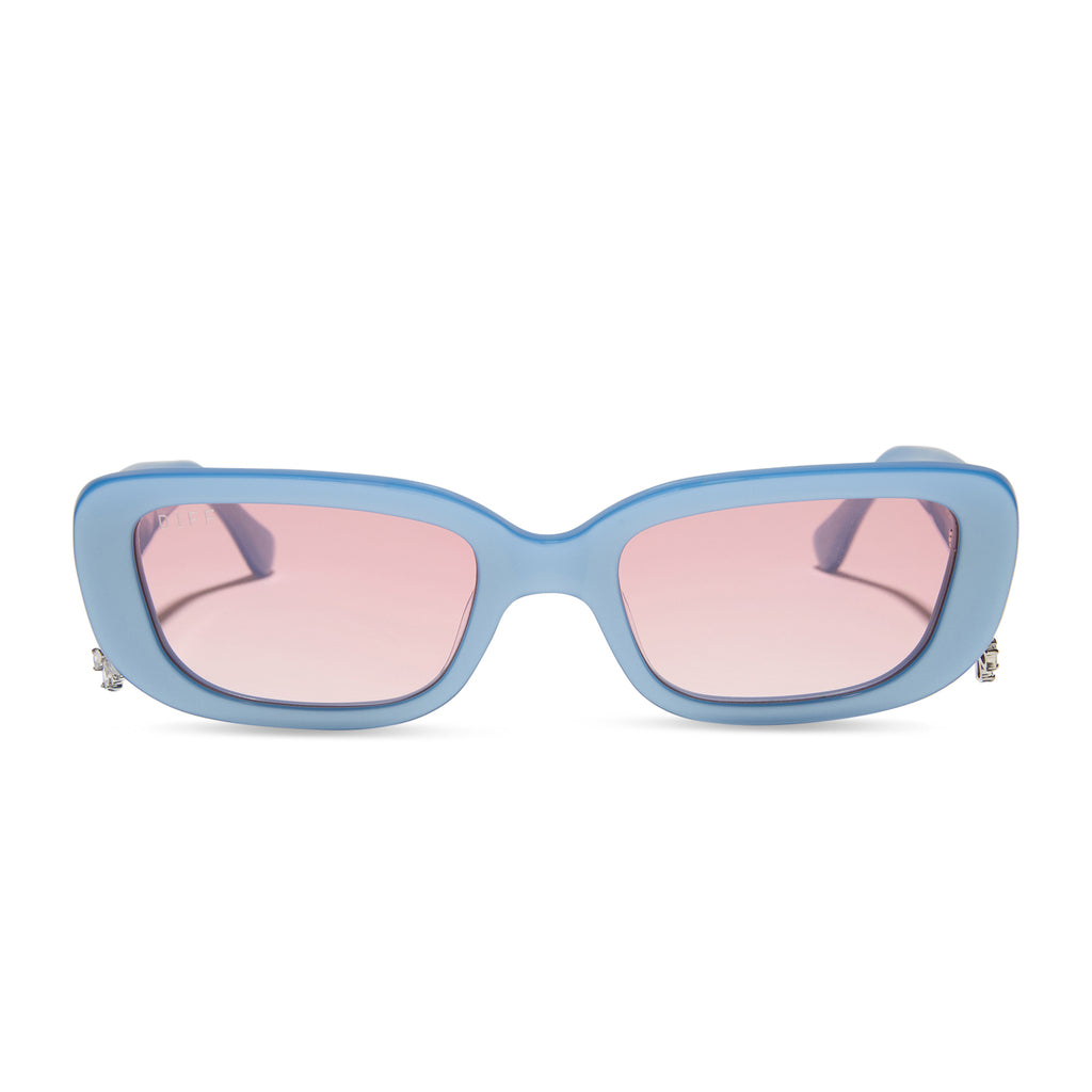 Clueless Cher Sunglasses | Light Blue & Pink Gradient | DIFF Eyewear