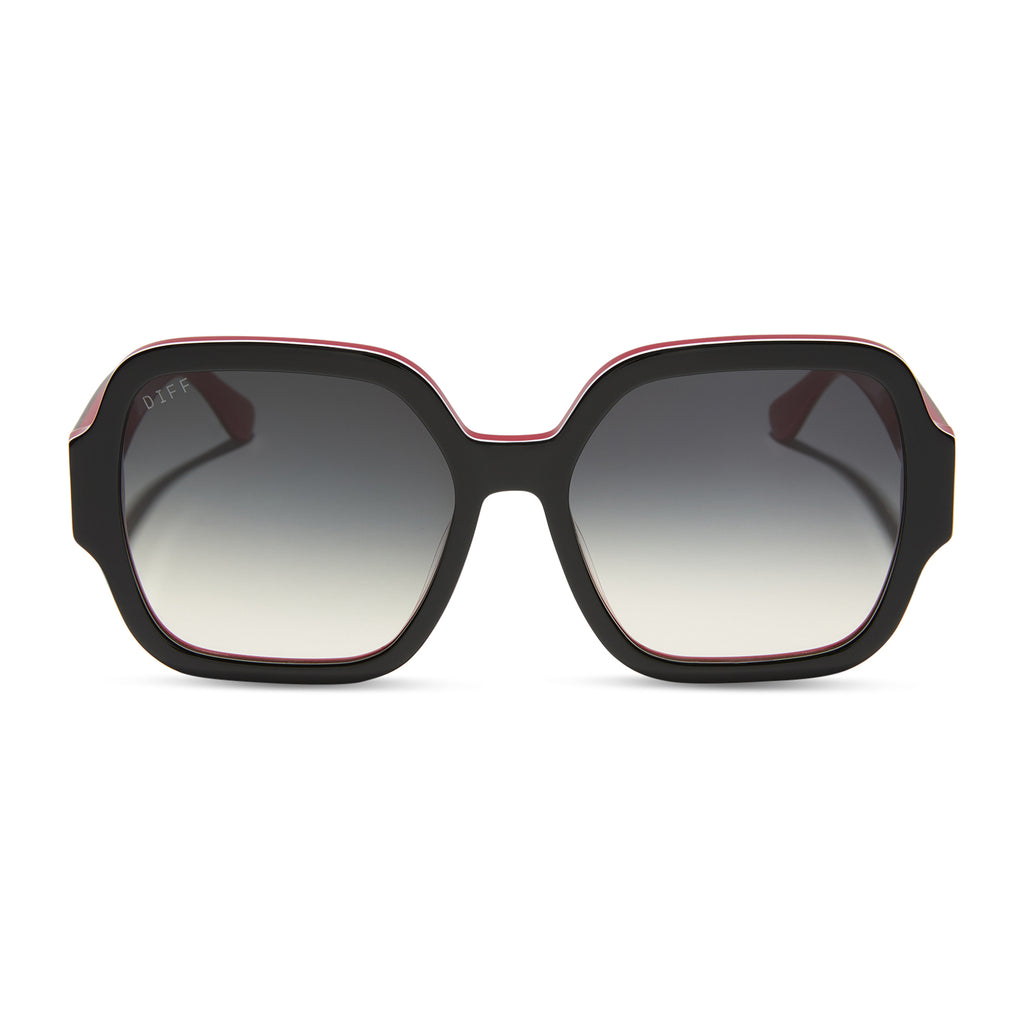 Clueless Dionne Square Sunglasses | Black & Grey Gradient | DIFF Eyewear