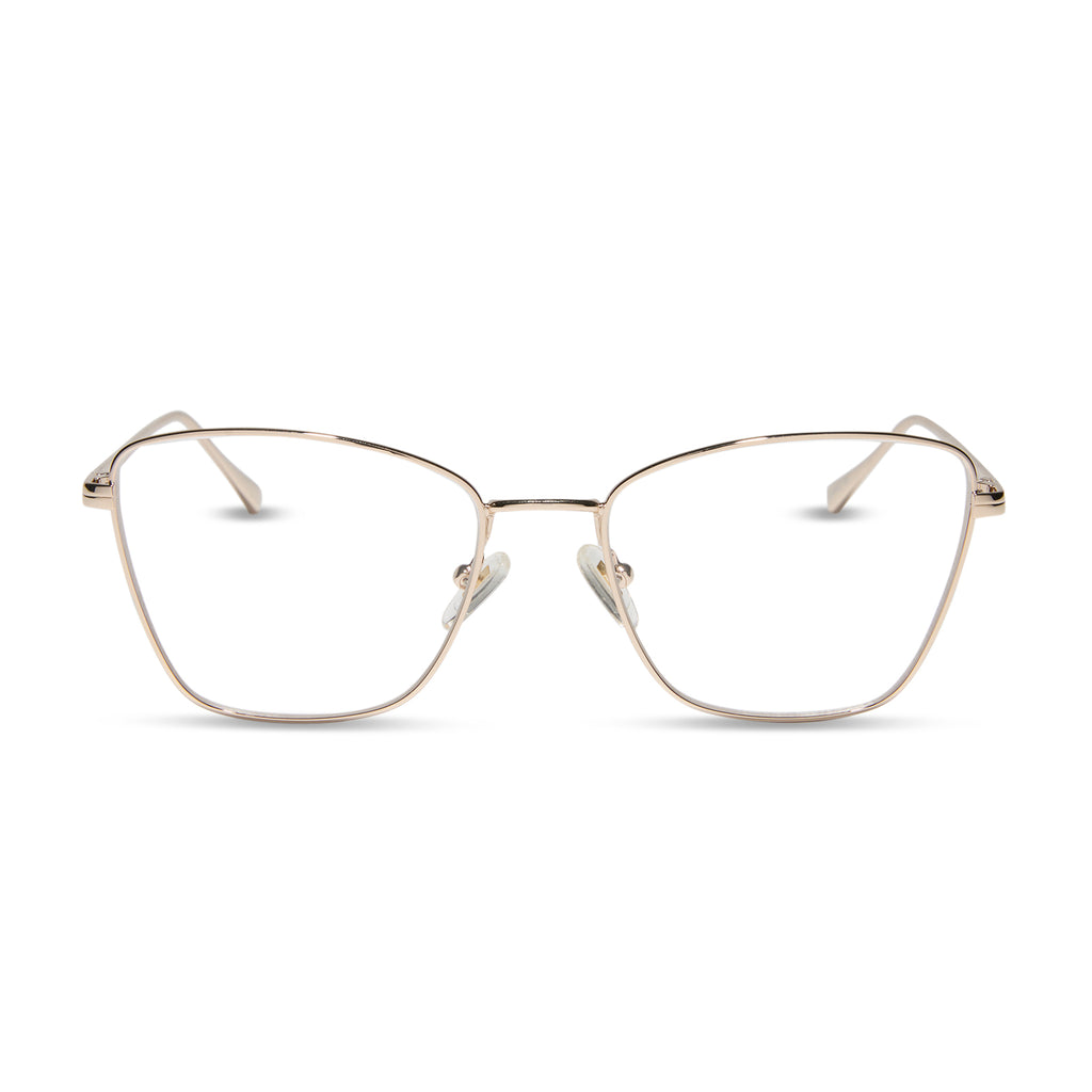 Connie Cat Eye Prescription Glasses | Gold | DIFF Eyewear