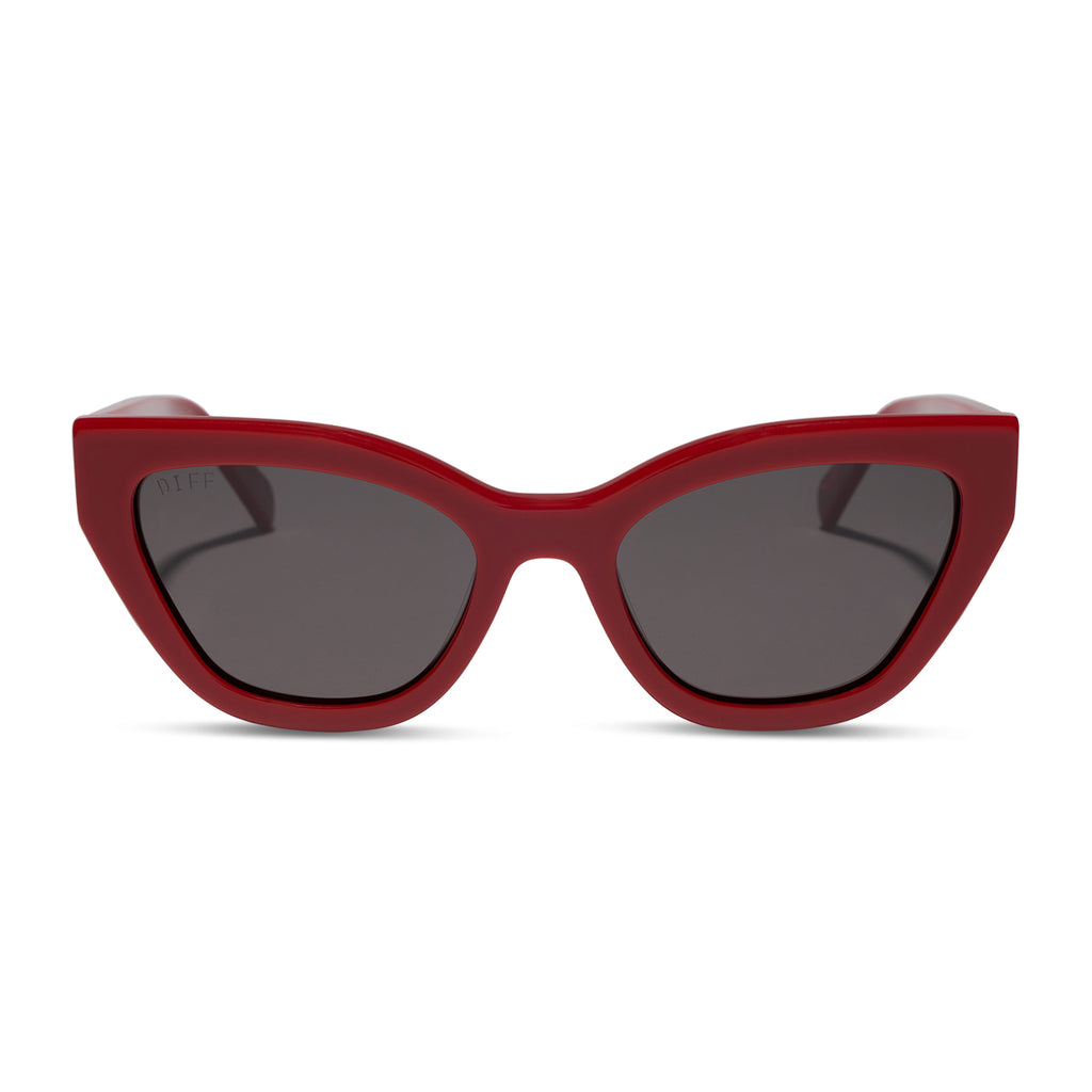 Devil Wears Prada Emily Cateye Sunglasses | Red & Grey | DIFF Eyewear