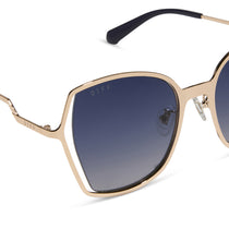 Donna III Square Sunglasses | Gold & Midnight Gradient | DIFF Eyewear
