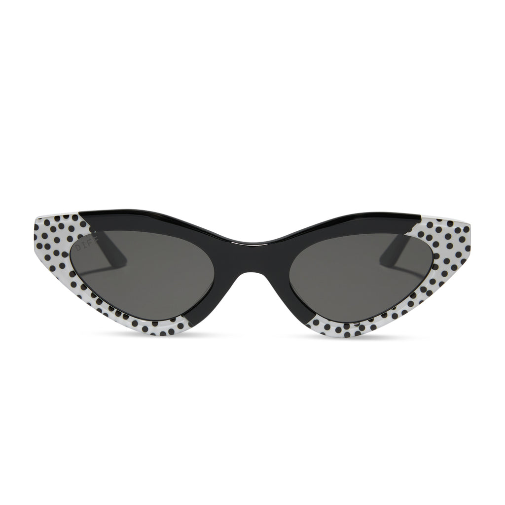 Emily In Paris Emily 2.0 Sunglasses | Polka Dot & Grey | DIFF Eyewear
