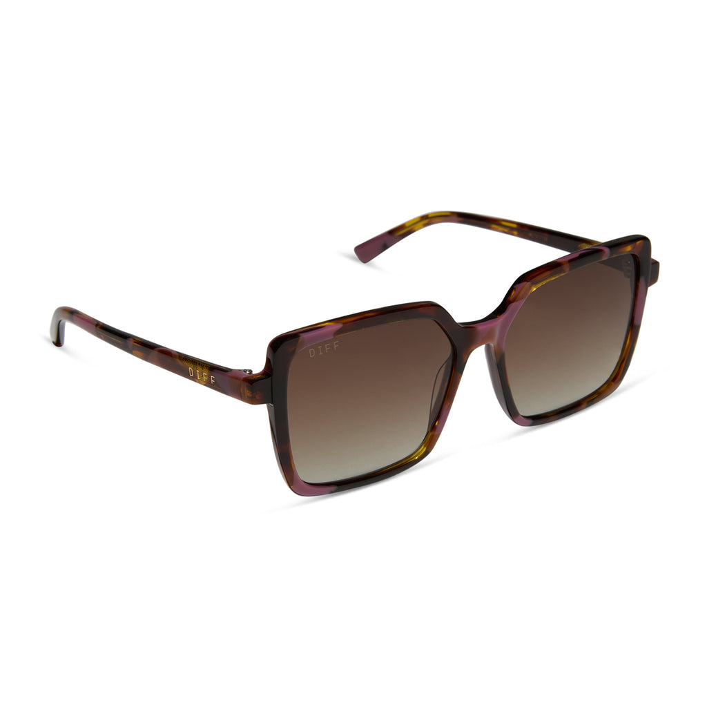 Esme Square Sunglasses | Torino Tortoise & Brown Gradient | DIFF Eyewear