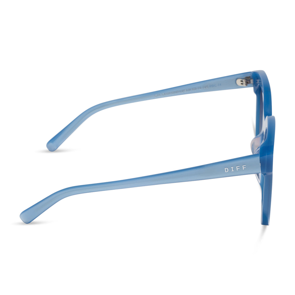 Gia Square Sunglasses | Light Blue & Slate Gradient Flash | DIFF Eyewear