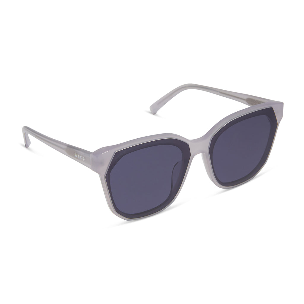 Gia Square Sunglasses Thistle And Lavender Mirror Diff Eyewear