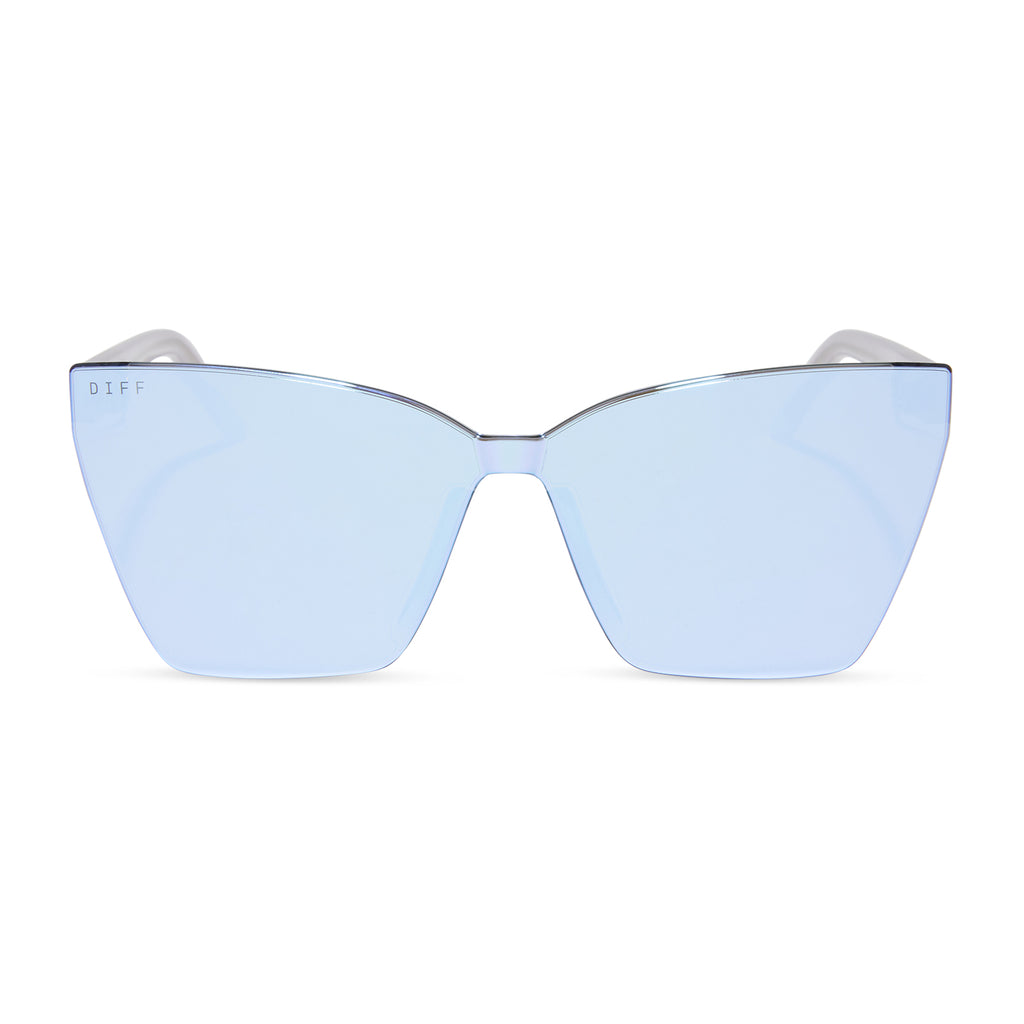 Goldie Cateye Sunglasses Thistle And Lavender Mirror Diff Eyewear