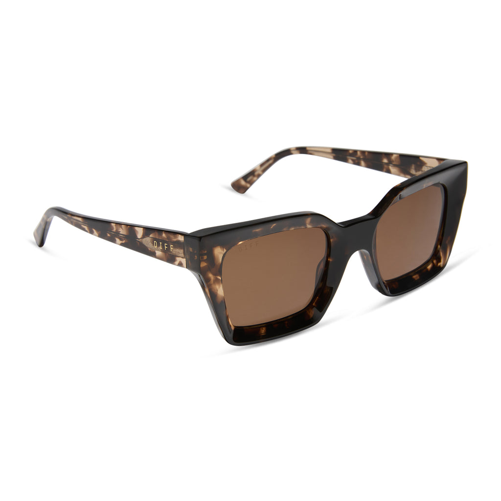 Greer Square Sunglasses | Espresso Tort & Brown Gradient | DIFF Eyewear