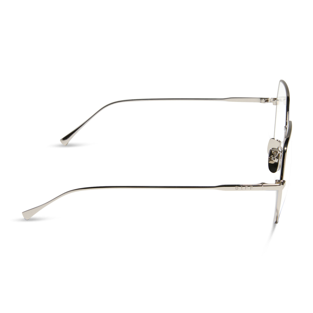 Harlowe Square Glasses | Silver | DIFF Eyewear