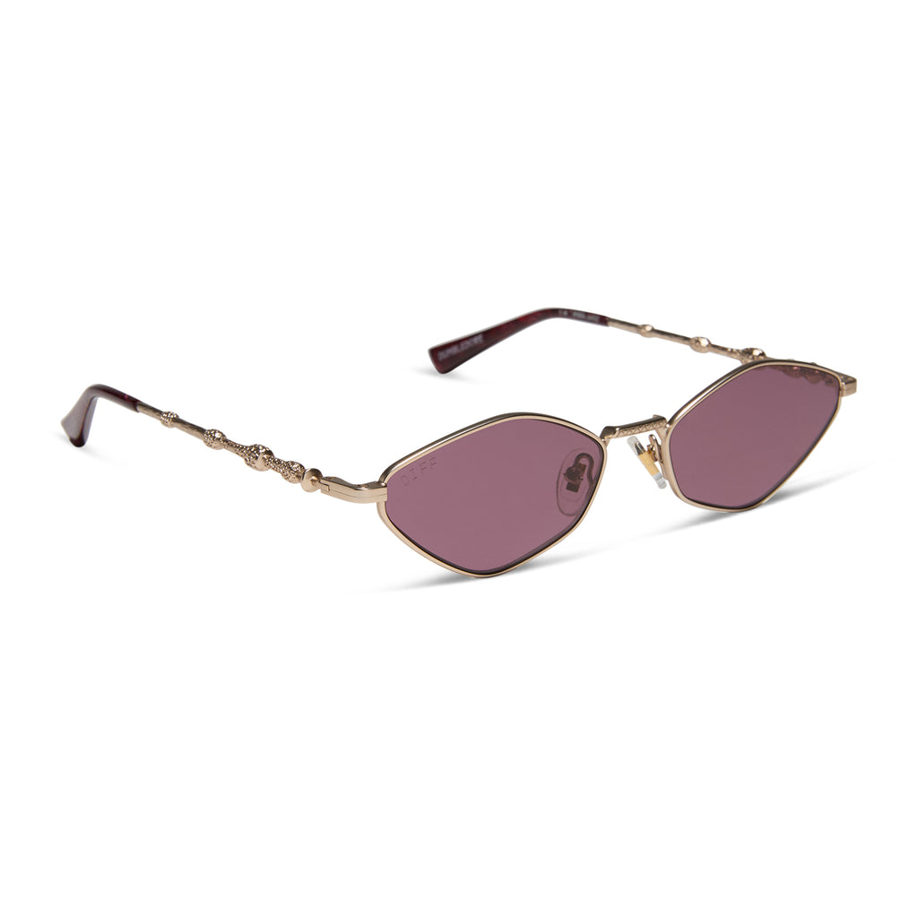 Harry Potter Dumbledore Sunglasses | Gold & Aubergine | DIFF Eyewear