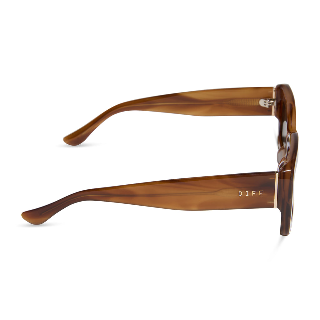 Indy Rectangle Sunglasses | Tawny Tortoise & Brown | DIFF Eyewear