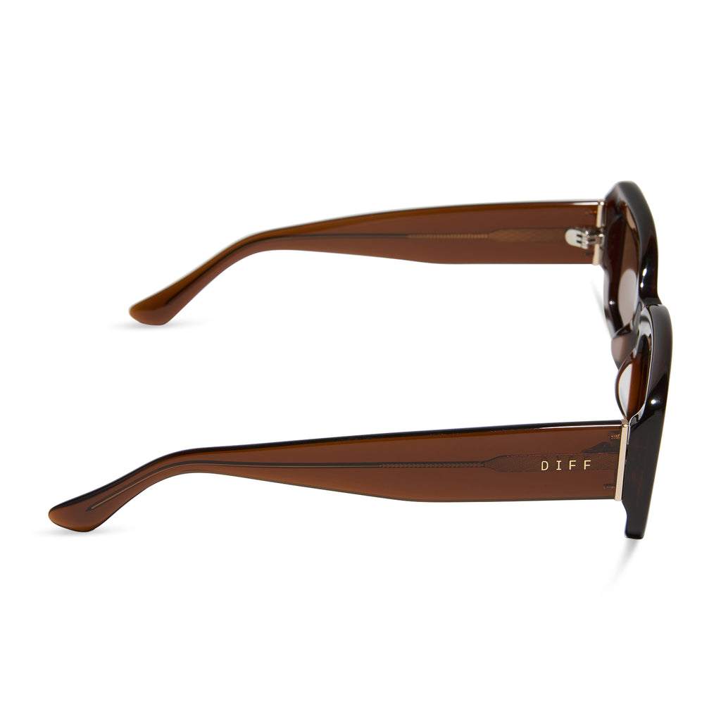 Indy Rectangle Sunglasses | Whiskey & Brown Polarized | DIFF Eyewear