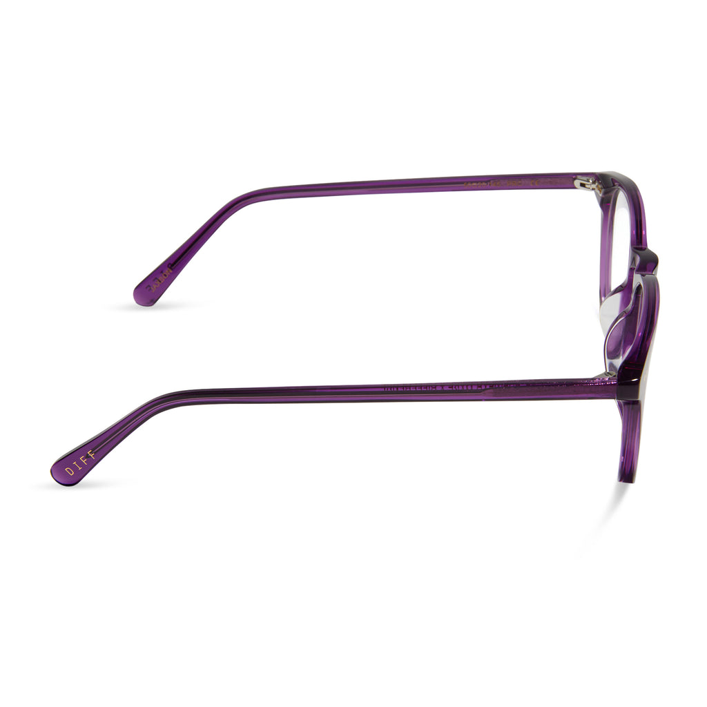 Jaxson Round Prescription Glasses | Posh Purple Crystal | Diff Eyewear
