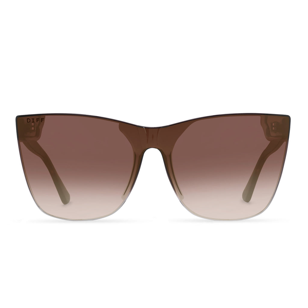 Jenna Cat Eye Sunglasses | Dark Tortoise & Brown Gradient | DIFF Eyewear