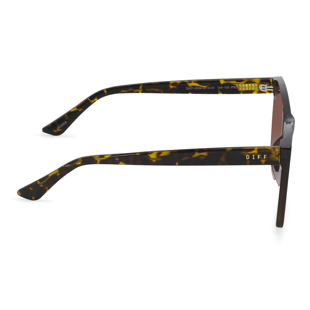 Jenna Cat Eye Sunglasses | Dark Tortoise & Brown Gradient | DIFF Eyewear