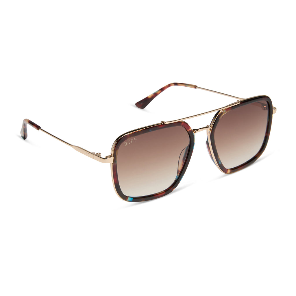 Jordan Navigator Sunglasses | Confetti Tortoise & Brown | DIFF Eyewear