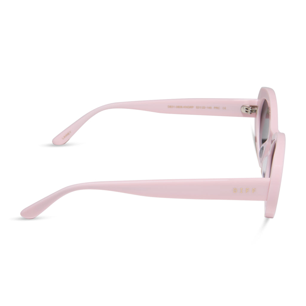 Lainey Oval Sunglasses | Powder Pink & Grey | DIFF Eyewear