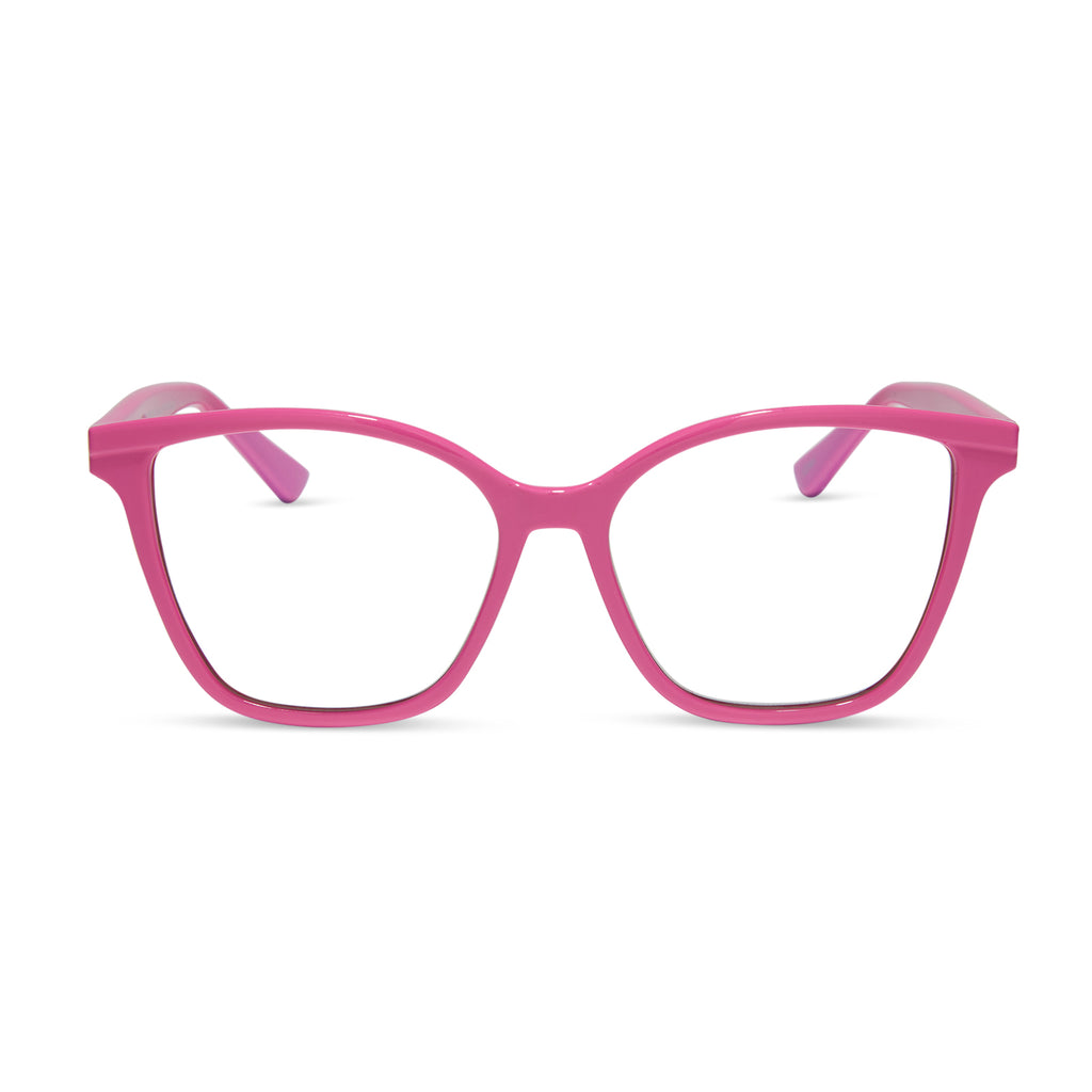Leah Square Readers | Peony Pink | DIFF Eyewear