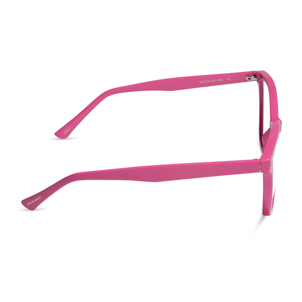Leah Square Readers | Peony Pink | DIFF Eyewear
