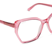 Maisie Cat Eye Prescription Glasses | Candy Pink Crystal | Diff Eyewear