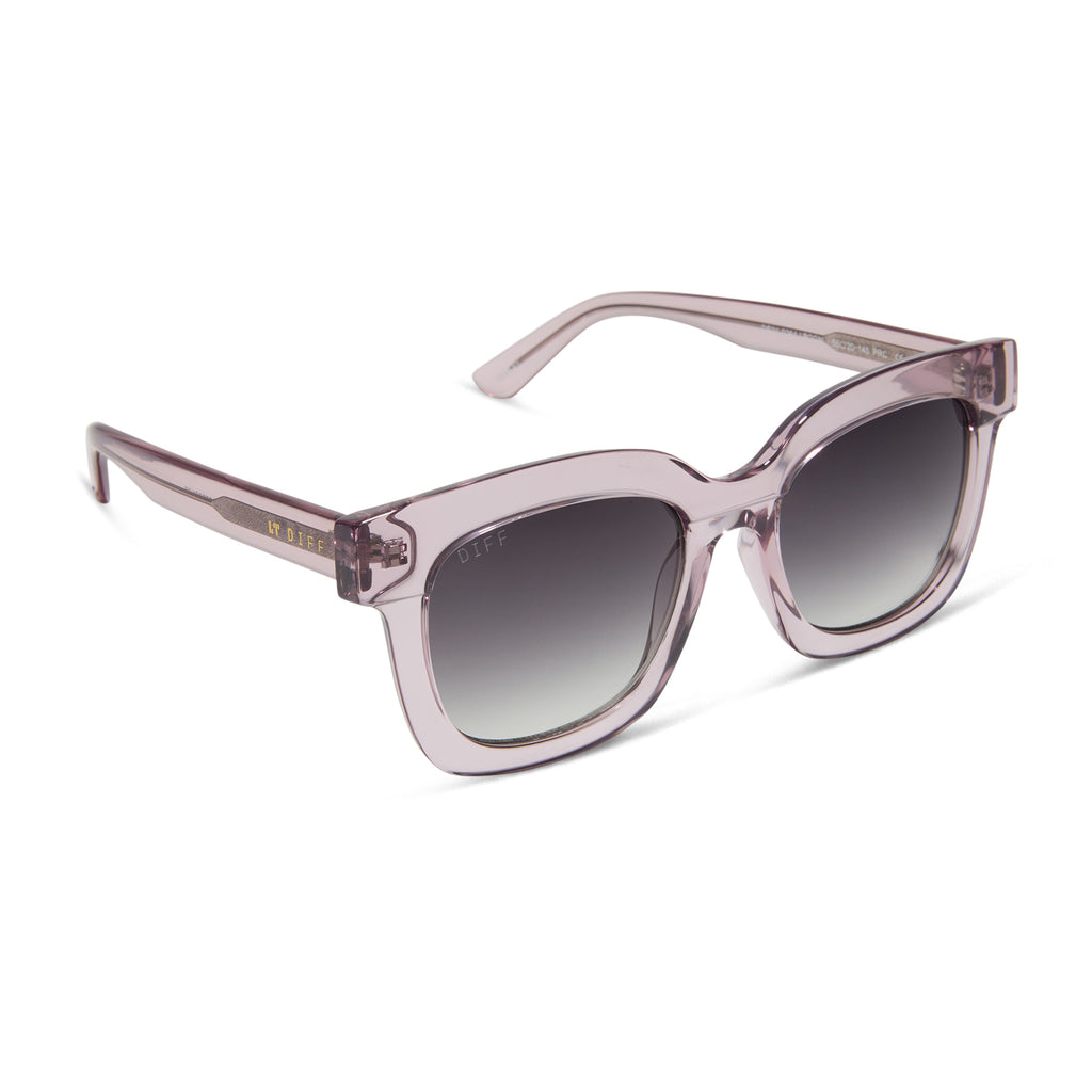 Makay Square Sunglasses | Light Pink & Grey|Gradient Diff Eyewear