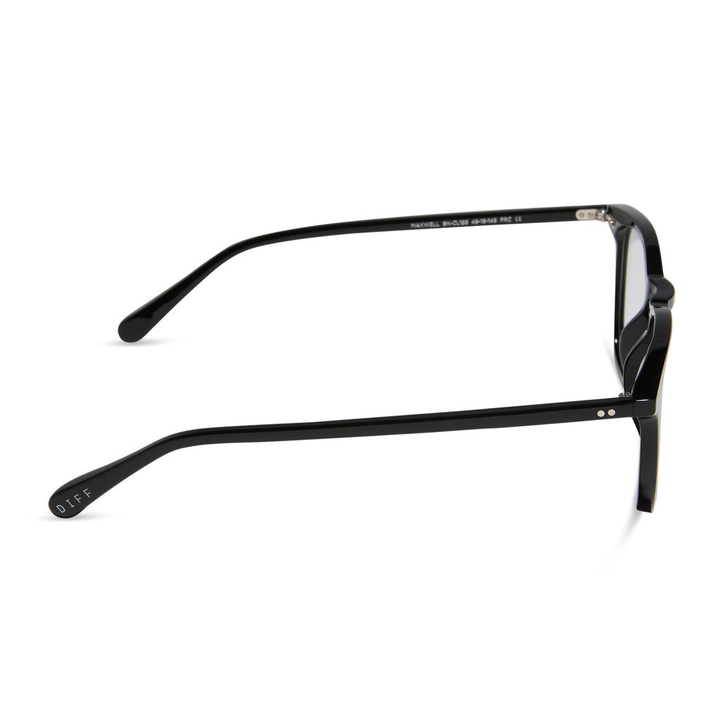 Maxwell Square Glasses | Black | Diff Eyewear