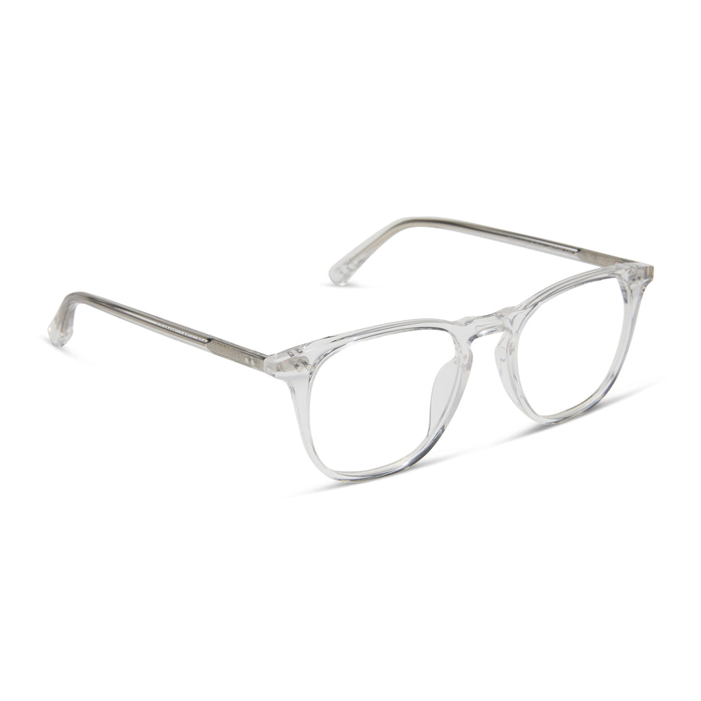 Maxwell Square Prescription Glasses | Clear Crystal | DIFF Eyewear