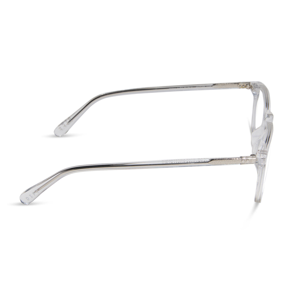 Maxwell Square Prescription Glasses | Clear Crystal | DIFF Eyewear