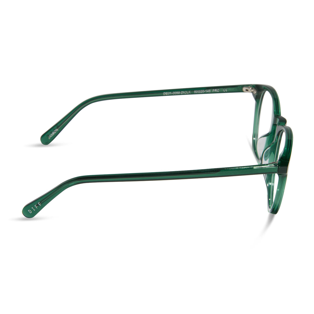 Maxwell Square Prescription Glasses | Deep Ivy | DIFF Eyewear