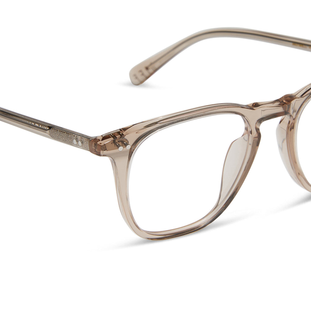 Maxwell Square Glasses | Vintage Crystal | Diff Eyewear
