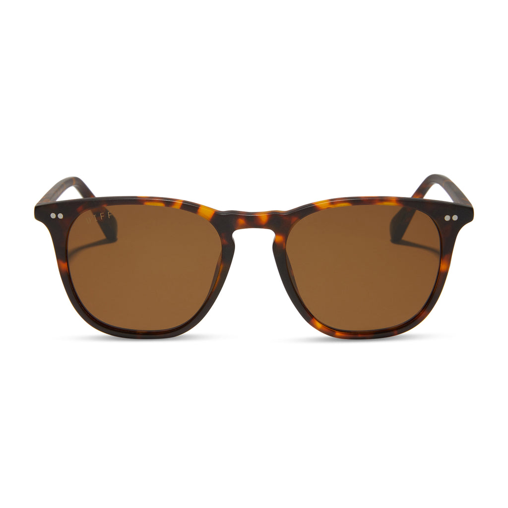 Maxwell XL Square Sunglasses | Matte Rich Tortoise & Brown | DIFF Eyewear