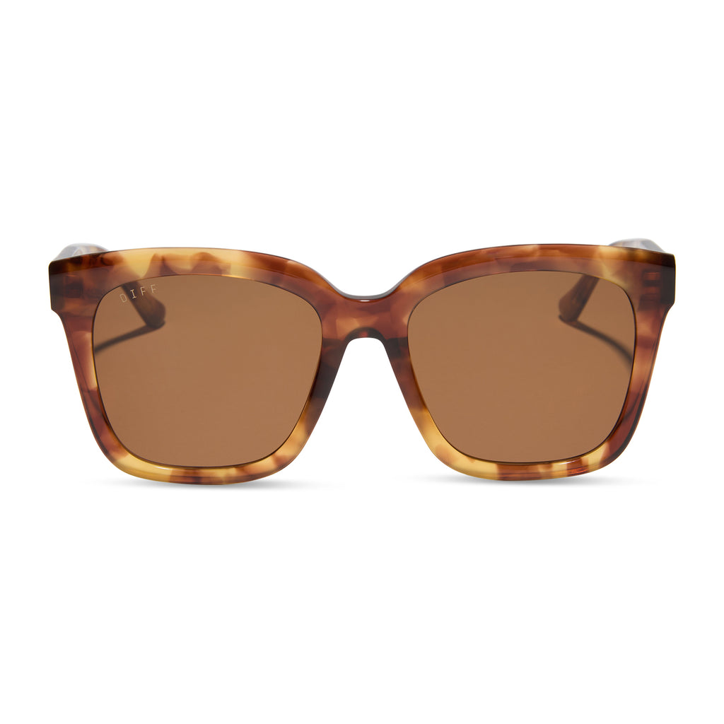 Meredith Square Sunglasses | Brown Fleur & Brown | DIFF Eyewear