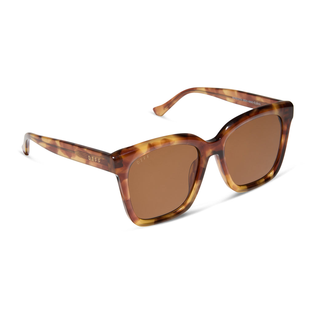 Meredith Square Sunglasses | Brown Fleur & Brown | DIFF Eyewear