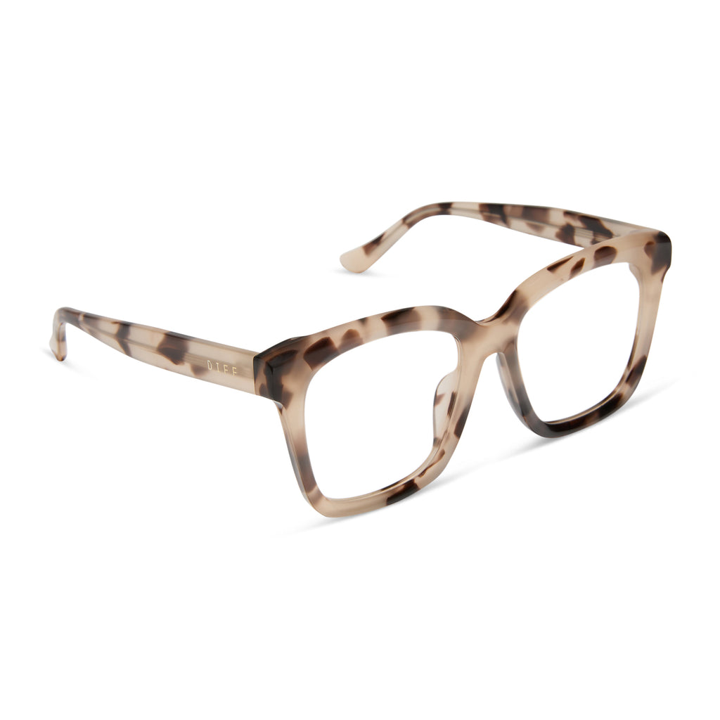 Meredith Square Prescription Glasses | Cream Tortoise | DIFF Eyewear