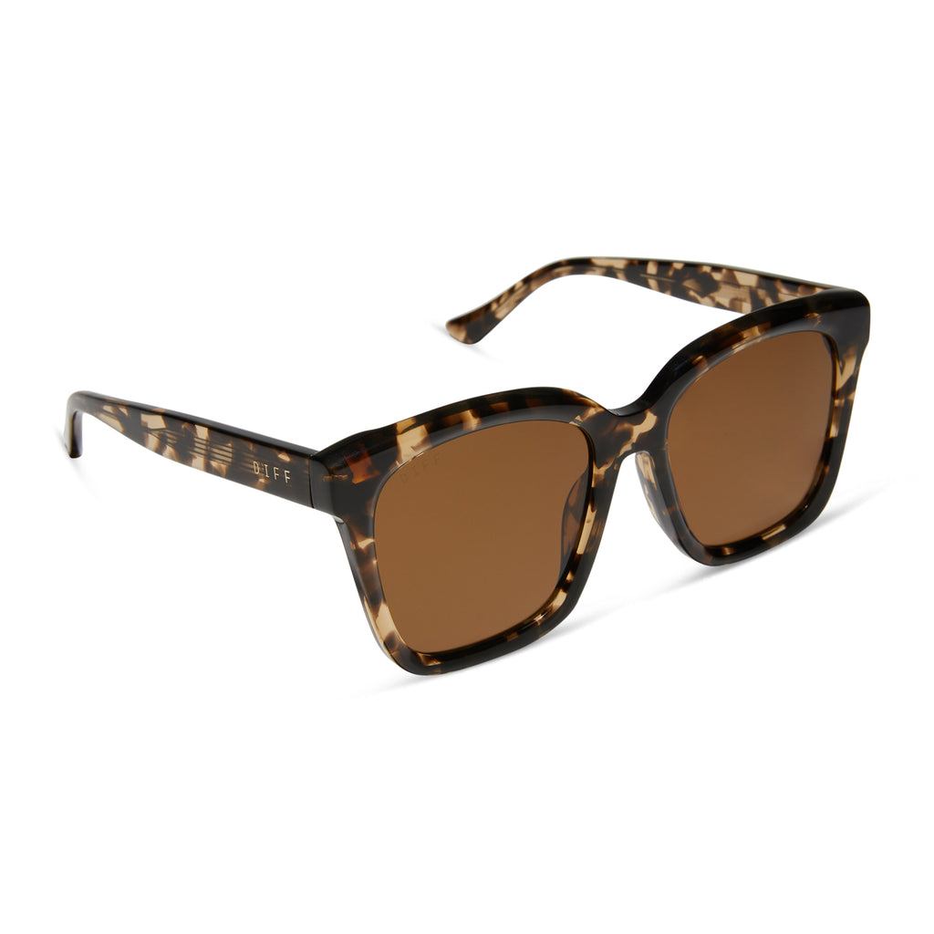 Meredith Square Sunglasses | Espresso Tortoise & Brown | DIFF Eyewear