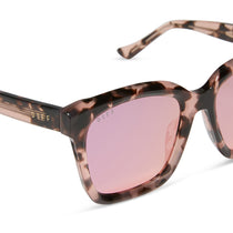 Meredith Square Sunglasses | Himalayan Tort & Pink Mirror | DIFF Eyewear