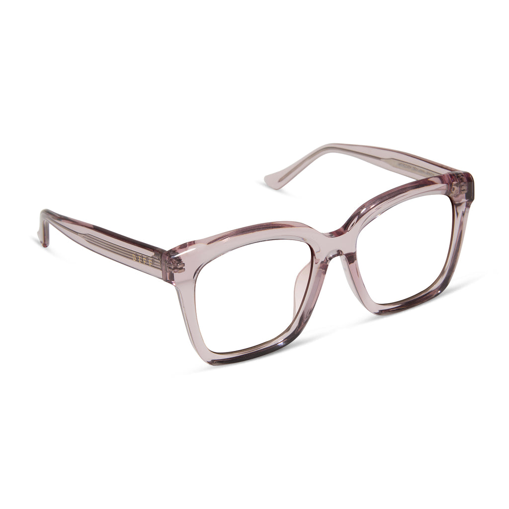 Meredith SquareGlasses | Pink Crystal | DIFF Eyewear