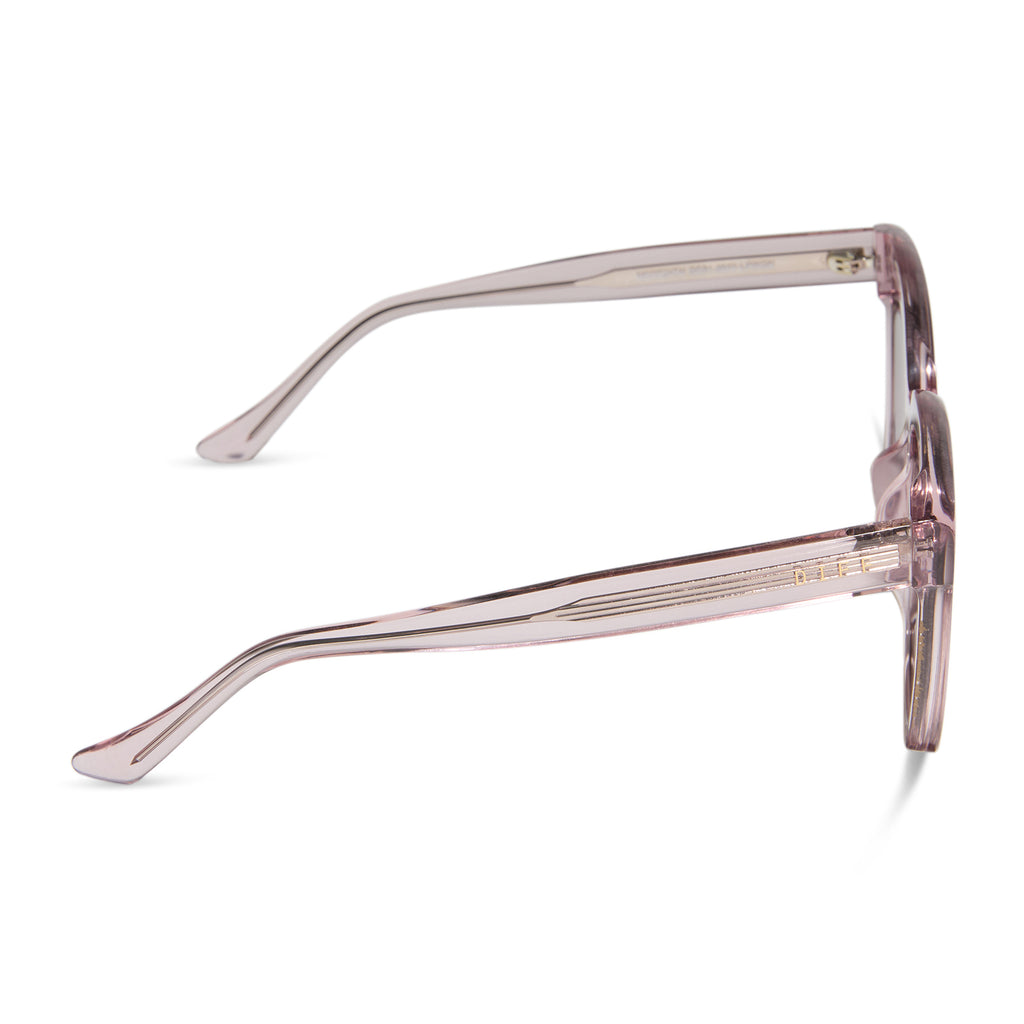 Meredith Square Sunglasses | Pink Crystal & Wine Gradient | DIFF Eyewear