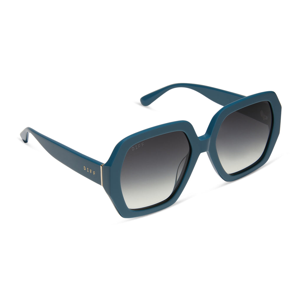 Nola Square Sunglasses | Deep Space & Grey Gradient | DIFF Eyewear