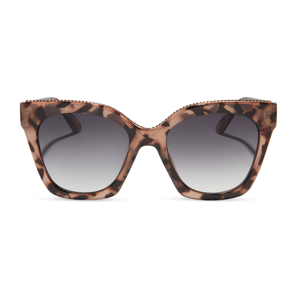 Paris Square Sunglasses | Blush Tortoise & Grey Gradient | DIFF Eyewear